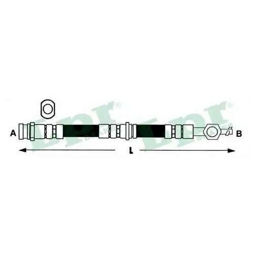 Шланг тормозной Lpr 6T48097 для Toyota Avensis, Corolla, Corolla Verso