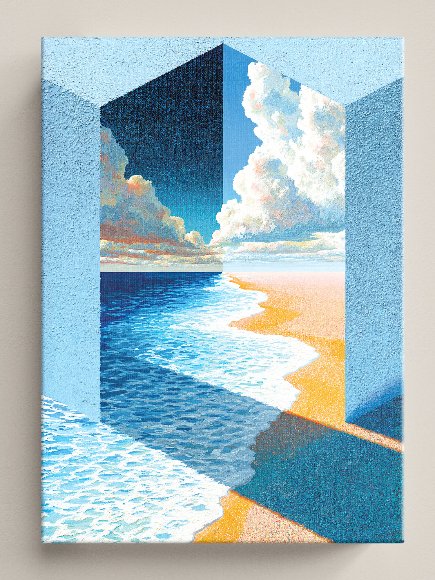 Картина Postermarket "Абстракция, море " холст на подрамнике 50х70 см.