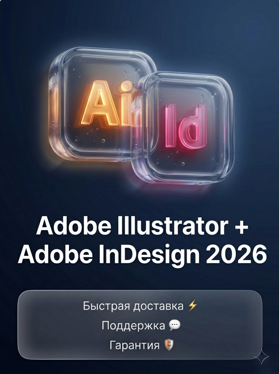 Adobe Illustrator + Adobe InDesign (Бессрочная лицензия) Для windows