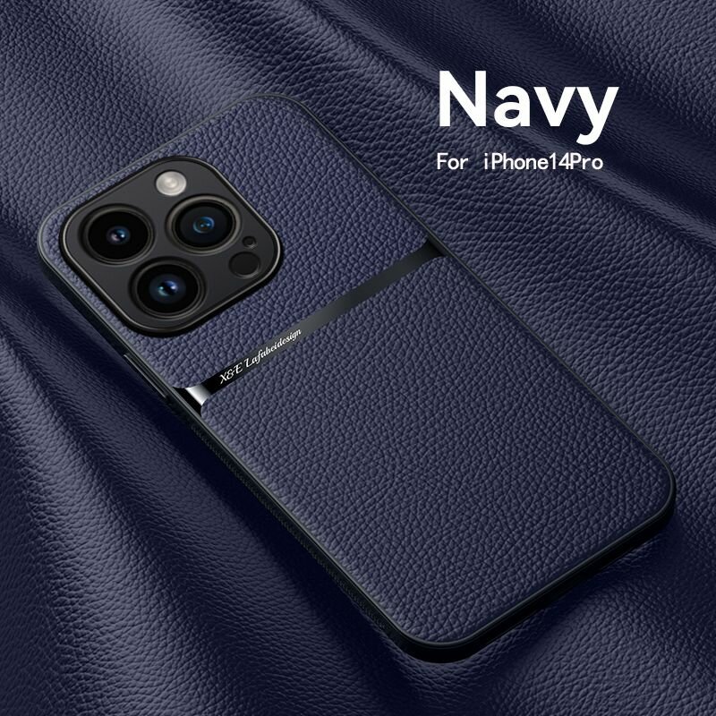 FASNYA Чехол для iPhone 14 Pro /чехол-Кожа на Айфон 14 ПроЧехол для телефона с защитой камеры магнитный автомобильный держатель