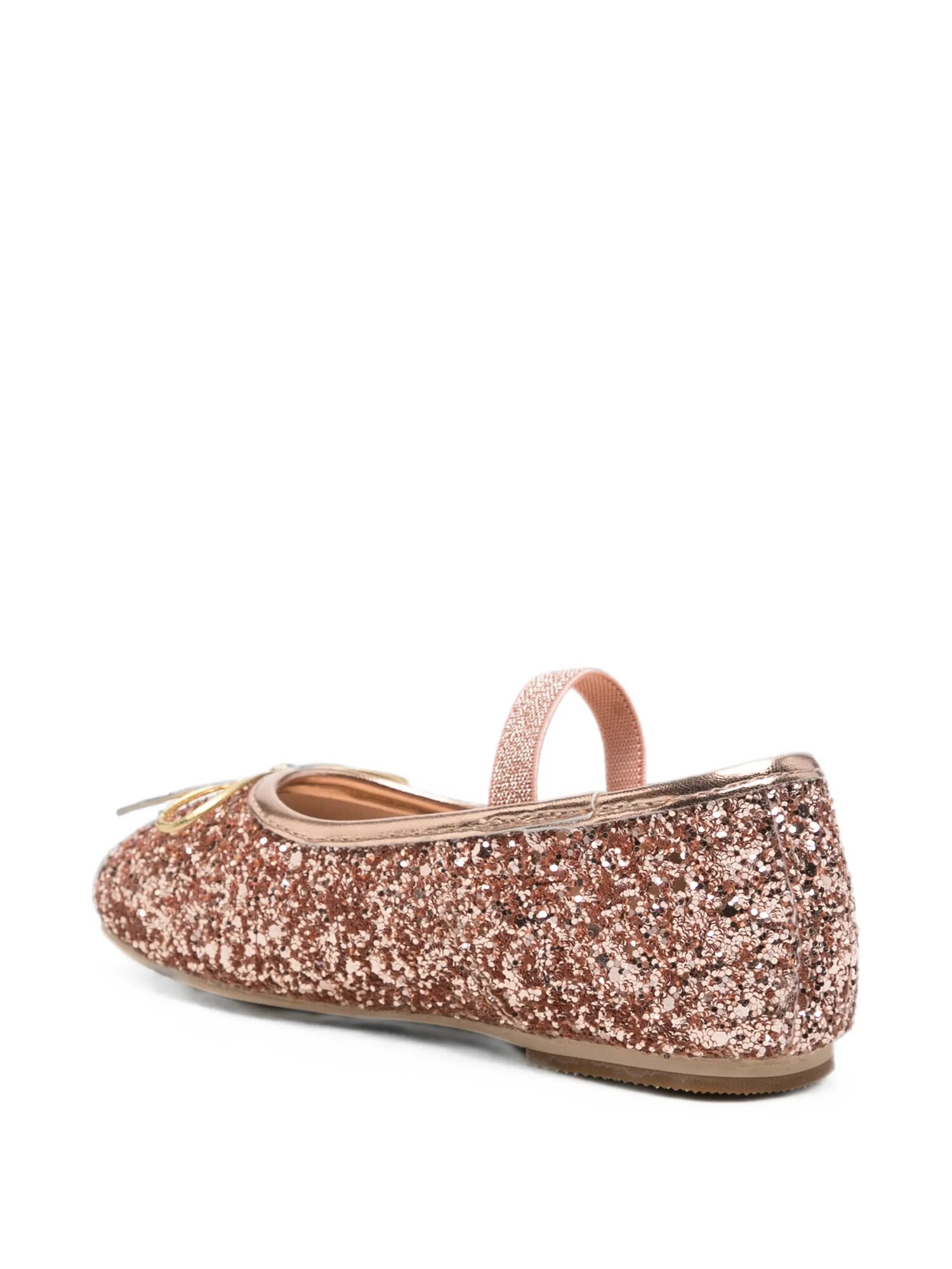 Балетки Glitter-effect bow-detail ballet flats