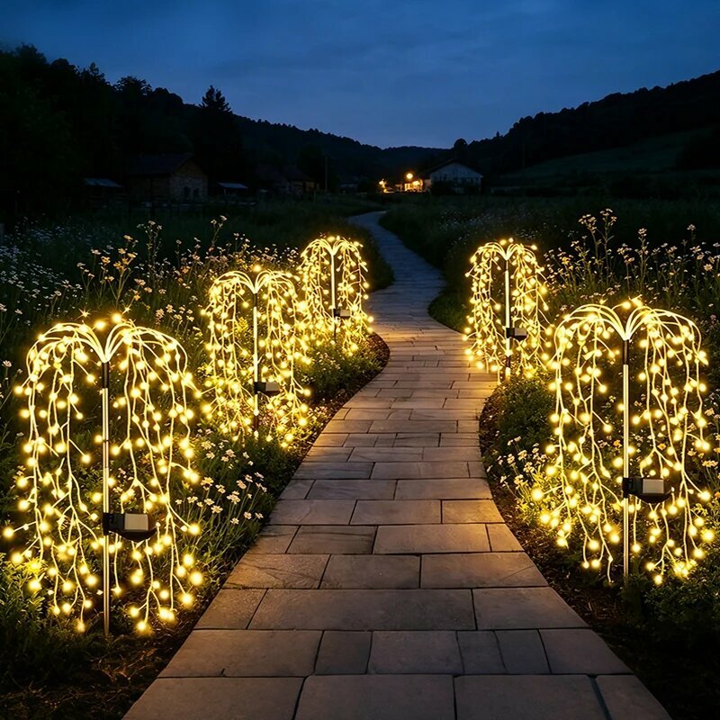 Солнечные фонари LED для сада 200 шт. Warm