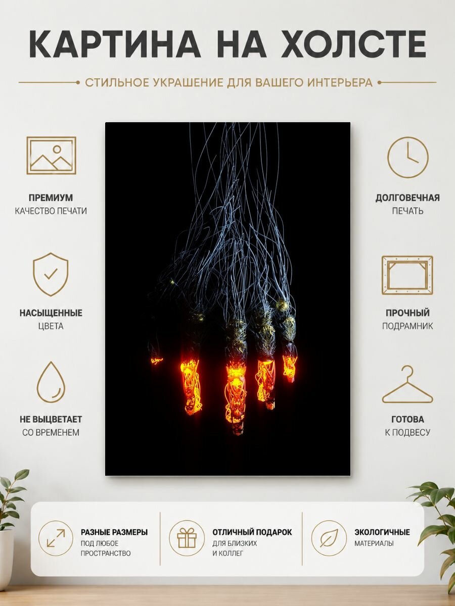 Картина на холсте Графический сюжет 30x40 см