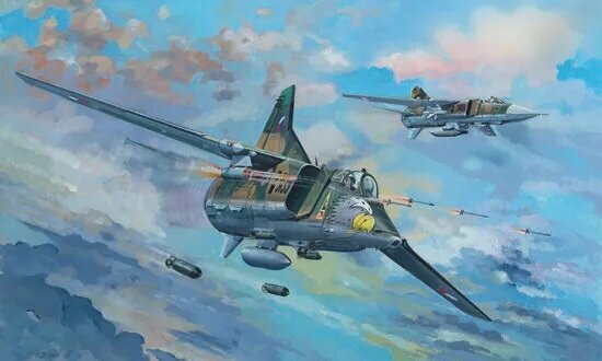1/48 Российский истребитель-бомбардировщик МиГ-23БН "Флоггер Х" Сборочная модель
