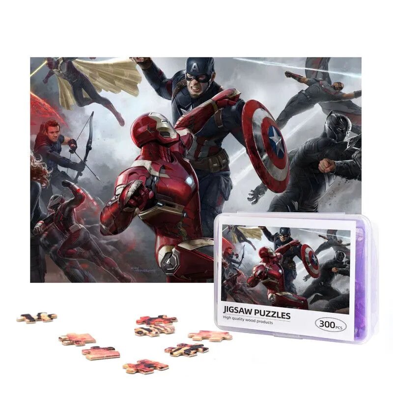 Avengers Деревянный пазл Марвел Деревянные пазлы Мстители Marvel 300 элементов