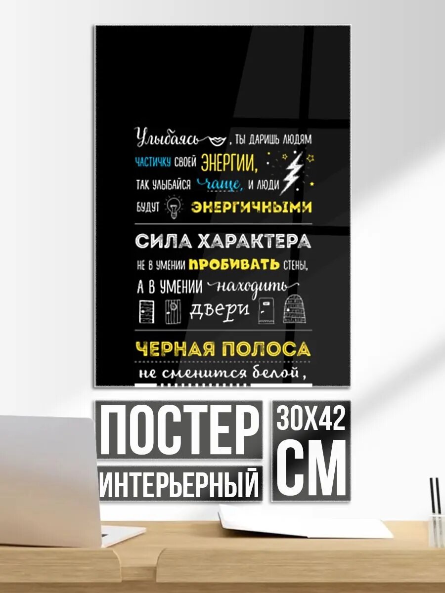 Постер на стену Мотивация в словах