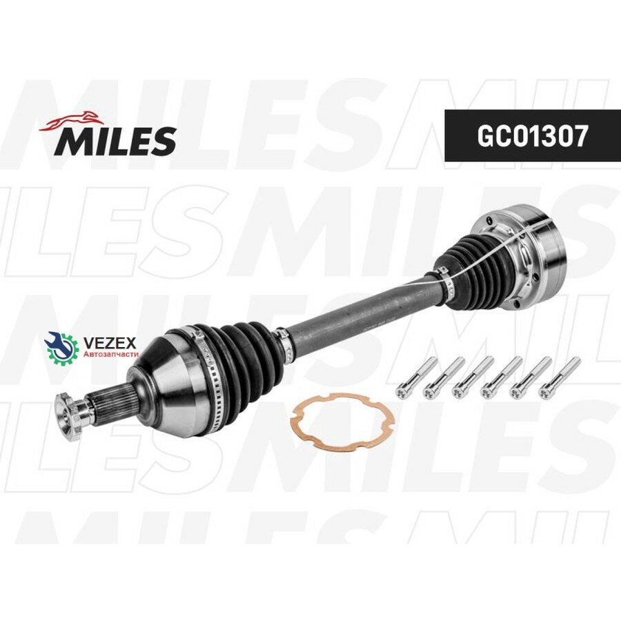 MILES GC01307 Привод в сборе VW POLO SEDAN RUS 10- 1.6i 105HP MT лев. GC01307