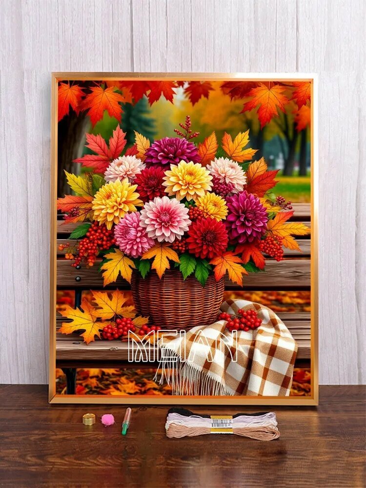 MEIAN Набор для вышивания,30x40CM,11CT,40 цветов