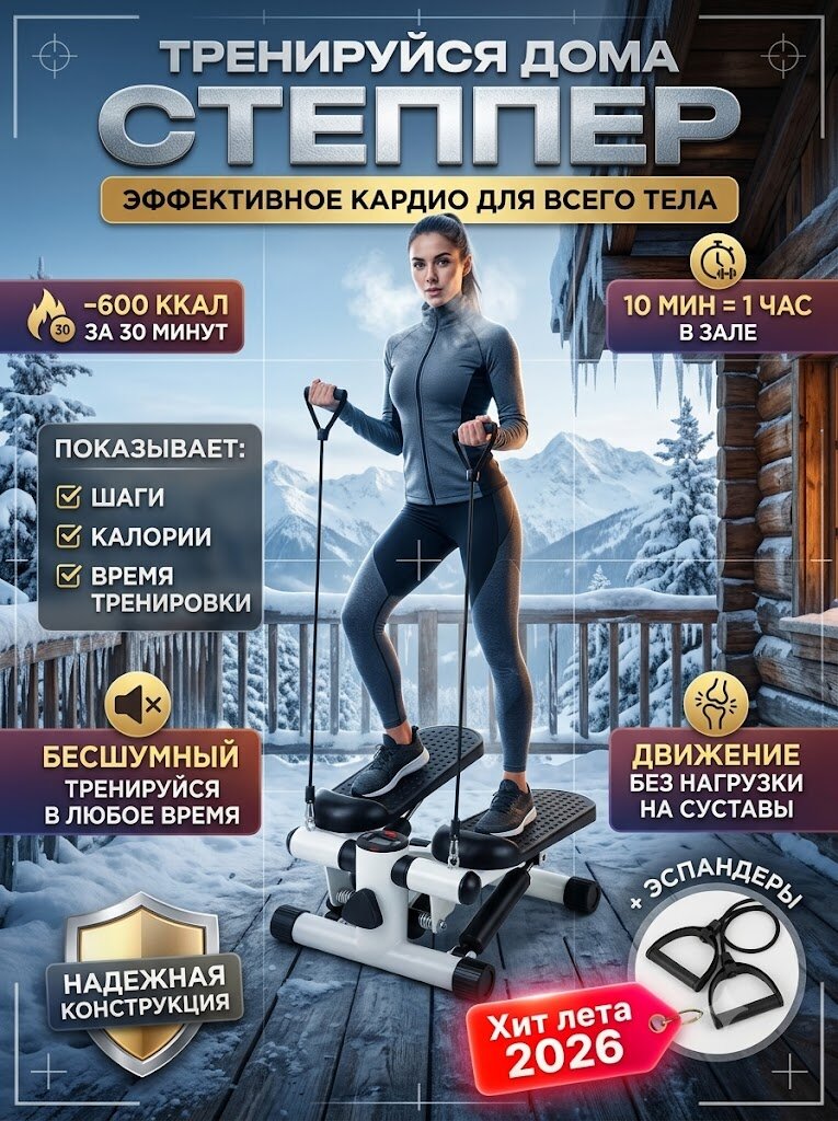 Степпер тренажер для дома 150кг тренажер для похудения для ходьбы
