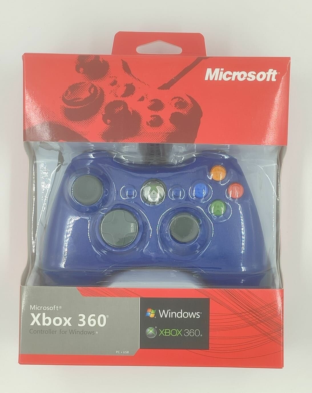 Геймпад проводной для Xbox 360 и PC (синий)