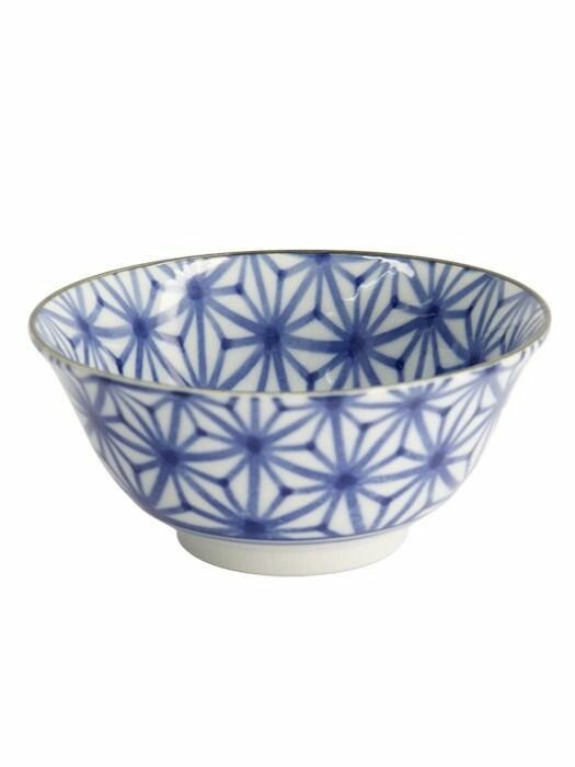 Салатник фарфоровый TOKYO DESIGN Mixed Bowls Kristal, 550 мл, 15 см, синий/белый