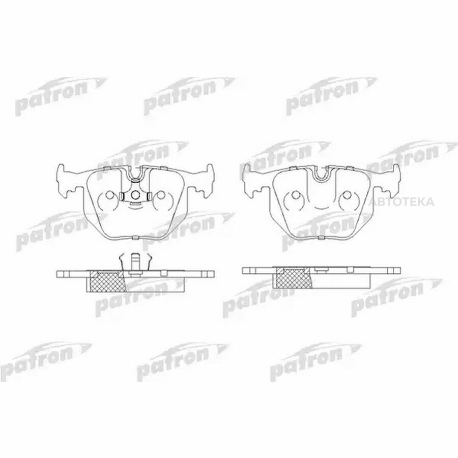 Колодки тормозные дисковые PATRON PBP857 задн BMW: 5 92-95, 5 Touring 93-97, 8 90-99, MASERATI: GHIBLI II 92-, QUATTROPORTE II 94-
