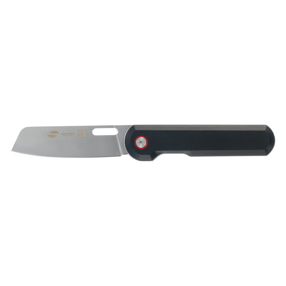 Stinger FK-C01-BLK Нож складной stinger, 114 мм (серебристый), сталь 440a, материал рукояти: стеклотекстолит g10 (черный), в картонной коробке
