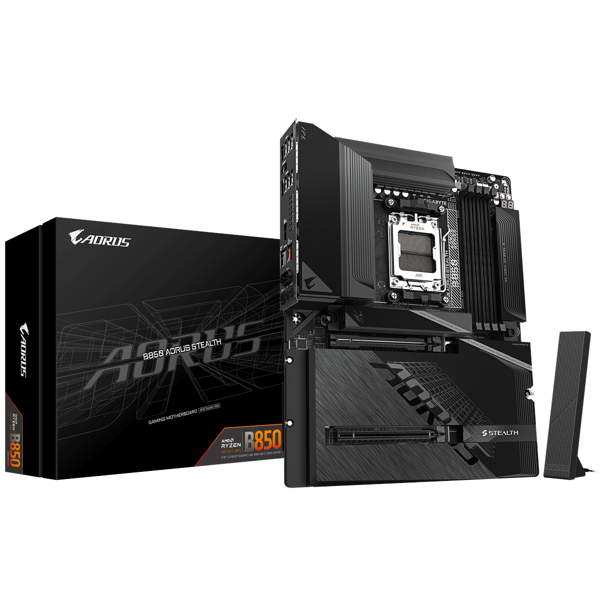 Материнская плата AORUS B850 AORUS STEALTH, AM5, AMD B850, ATX, RTL (B850 AORUS STEALTH)