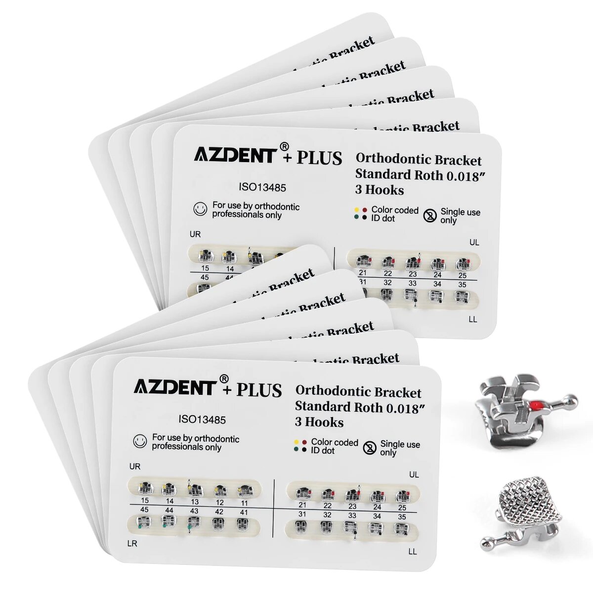 Ортодонтические брекеты AZDENT Standard Roth 0.018 3 Hooks