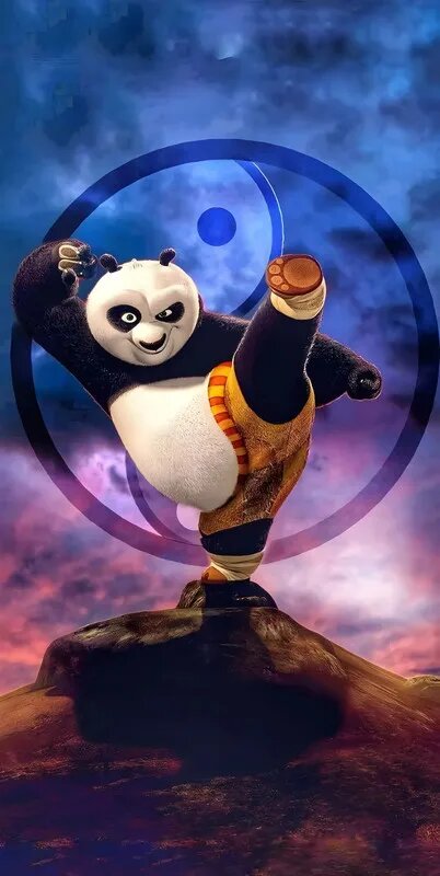 Картина по номерам на холсте с без подрамником /Kung Fu Panda/40x50cm