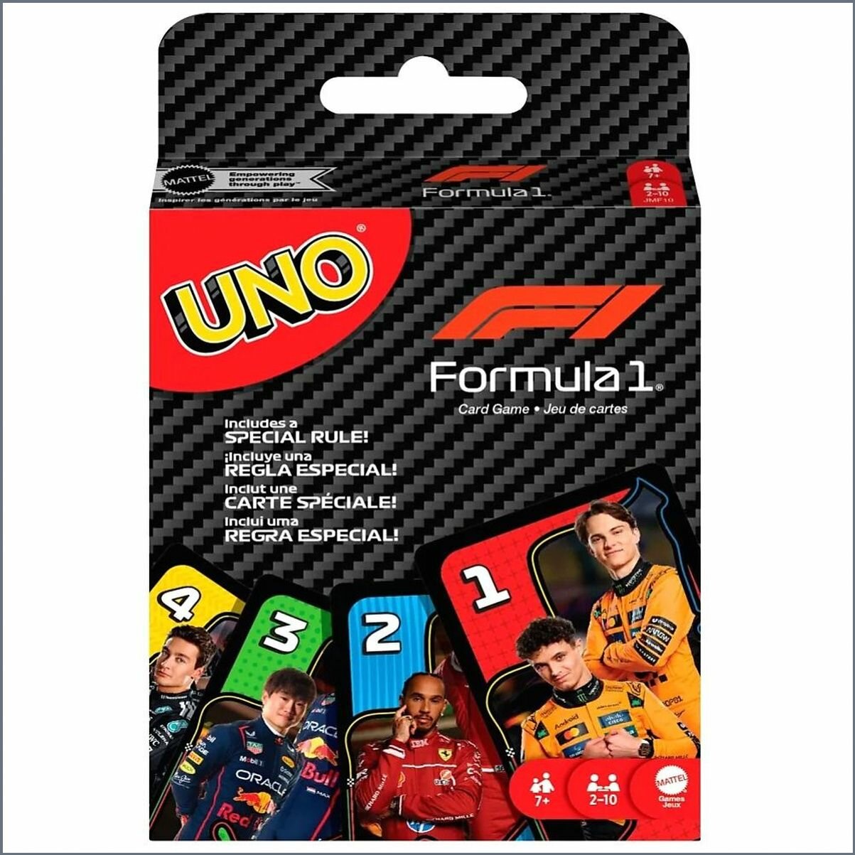 Mattel Games Uno Formula 1 - Настольная карточная игра Формула 1 JMF10