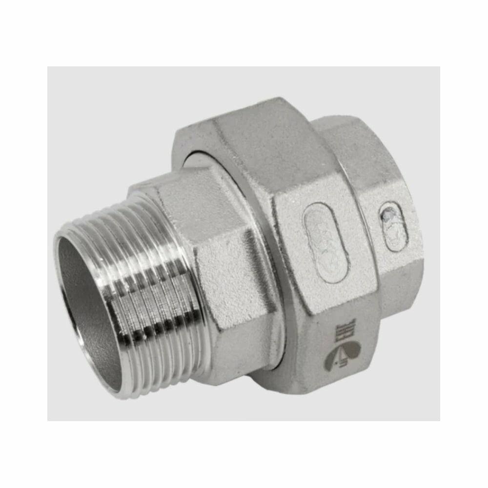 Американка NEWKEY нр/вр нержавеющая, AISI304 DN50 (2), (CF8), PTFE, PN16 NK-ADM50/4