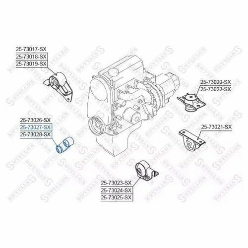 Опора двигателя Stellox 2573027SX