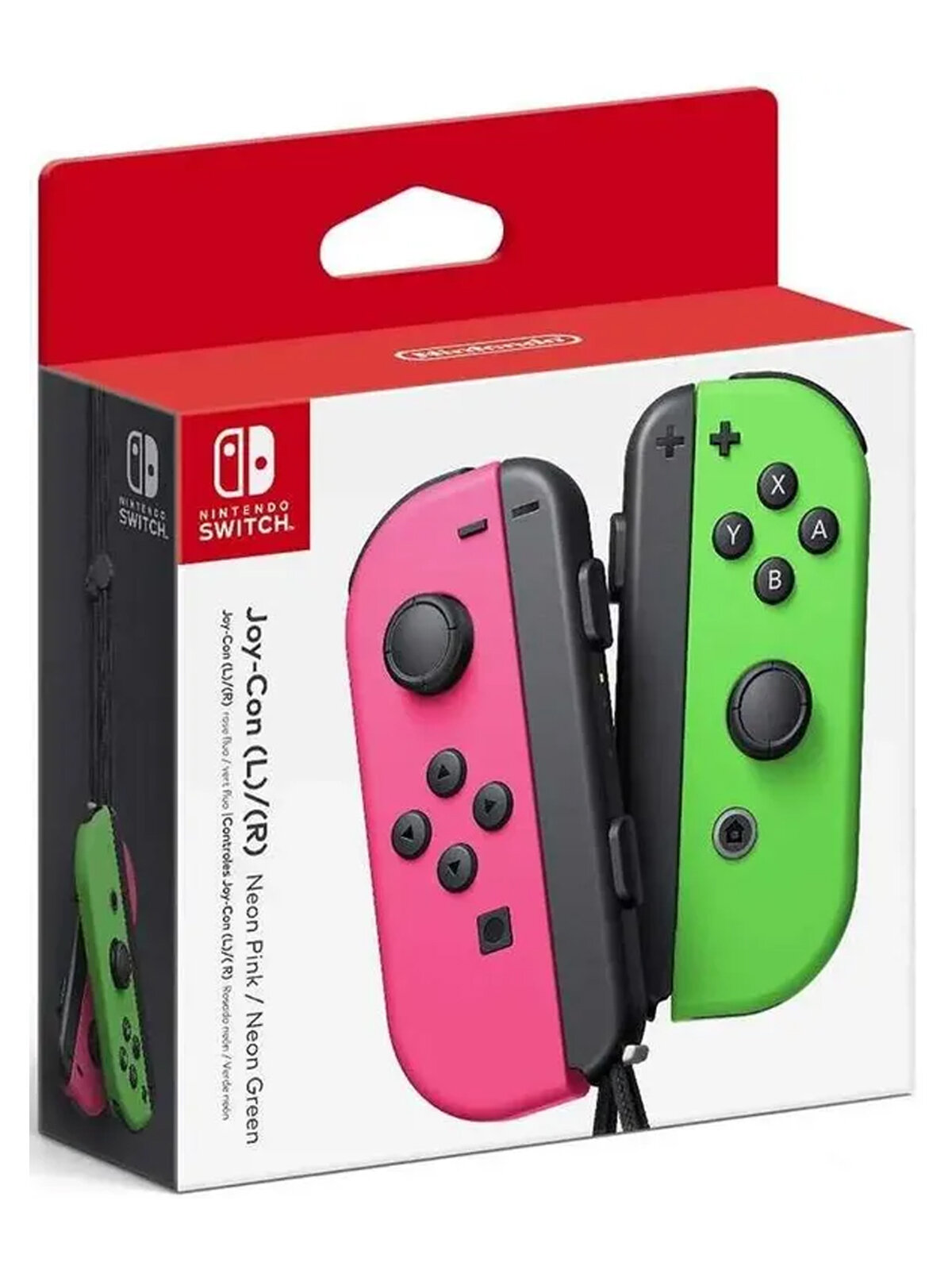 Геймпад (Набор контроллеров) Joy-Con для Nintendo Switch (Неоновый Розовый/Неоновый Зеленый)