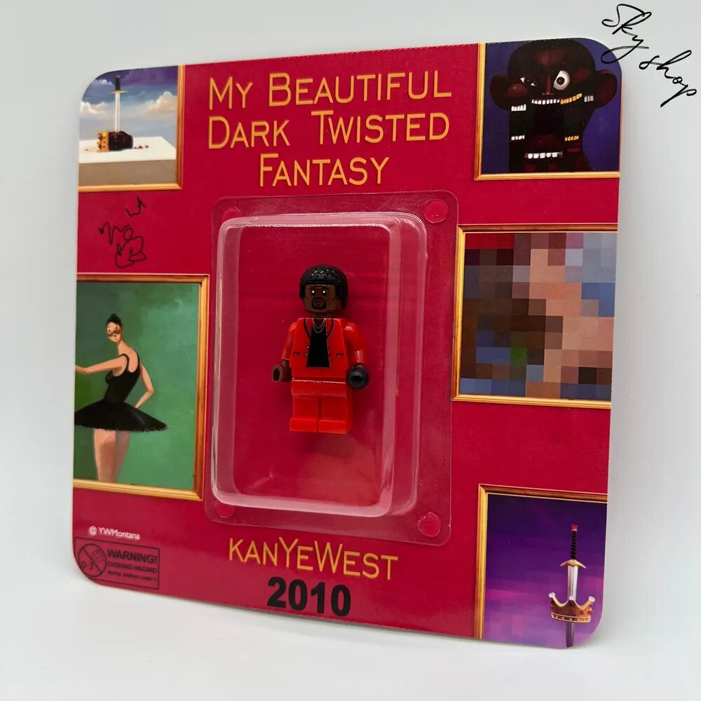 Минифигурка Kanye West-My Beautiful Dark Twisted Fantasy Музыкальный альбом, Карточная упаковка