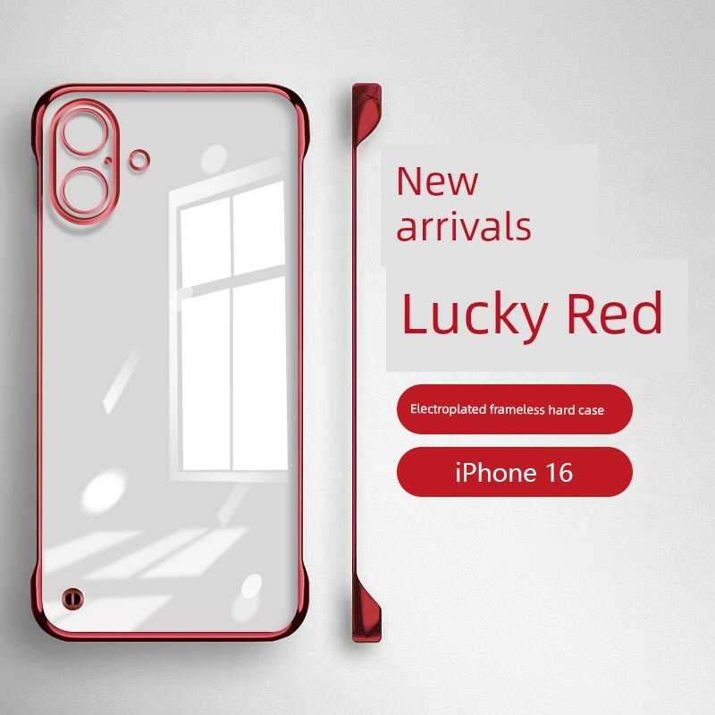 Fred iPhone 16 полная защита с точными вырезами для объектива в счастливом красном