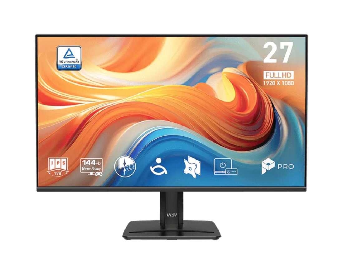 Монитор MSI 27" PRO MP271 E14A, IPS, 16:9, FHD, 1/4ms, 300cd, 144Hz, VGA, HDMI, DP, SPK