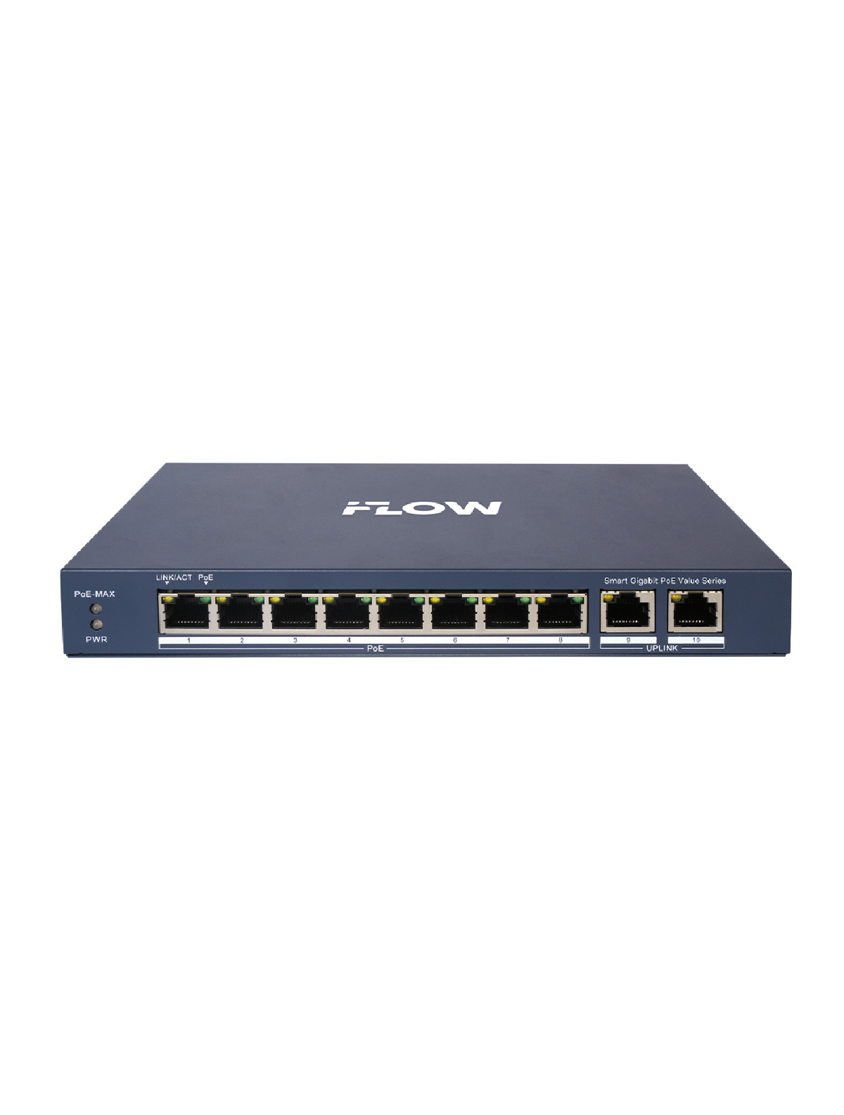 Коммутатор настраиваемый iFlow F-SW-EM610POE-VM/L 8 RJ45 1000M PoE с грозозащитой 6кВ