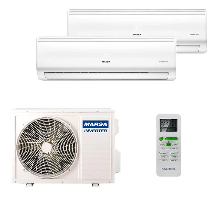 Мульти сплит-система на 2 комнаты Marsa MRK-T07PA + MRK-T09PA / MRK-2M14HTPE-W
