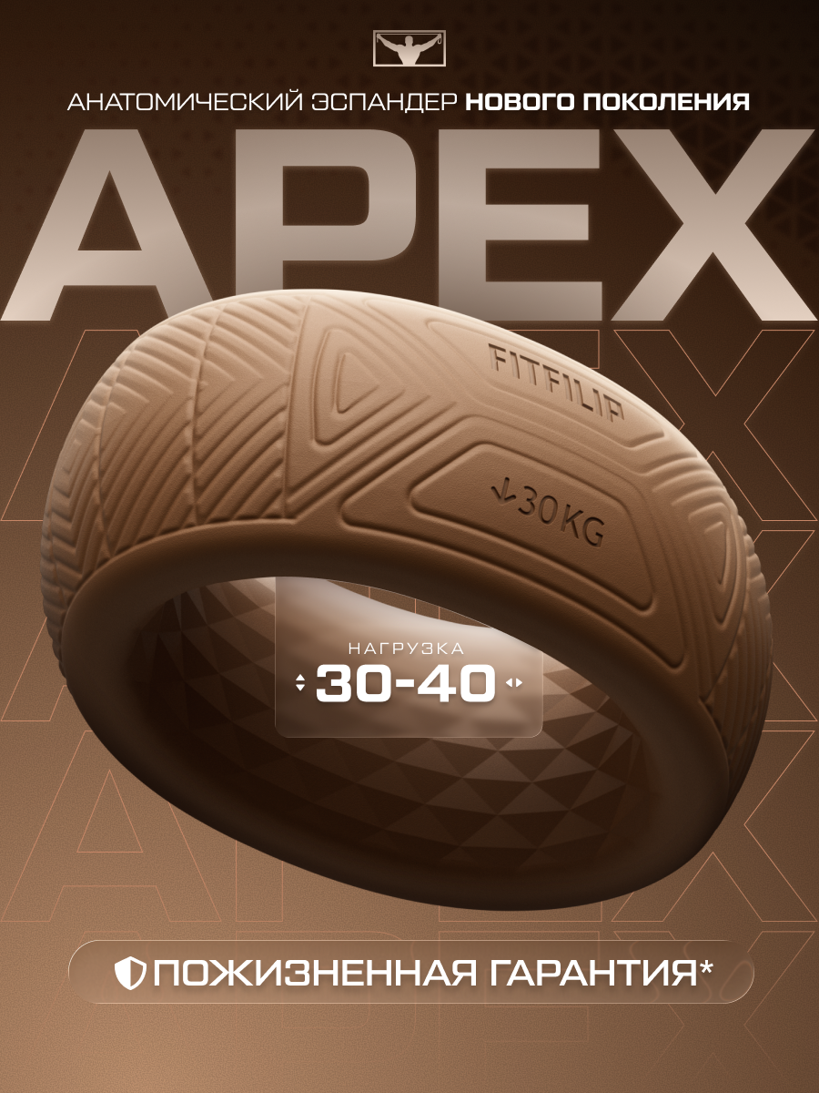 Эспандер кистевой FITFILIP "APEX", двойной, 30-40 кг, овальный