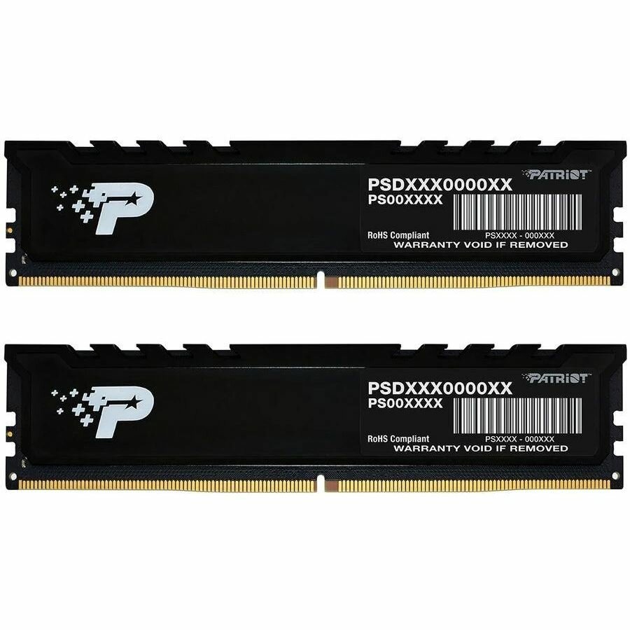 Оперативная память Patriot Signature Premium, DDR5, 32Gb (2x16 Gb), 5600 MHz, CL46, DIMM, радиатор, черный