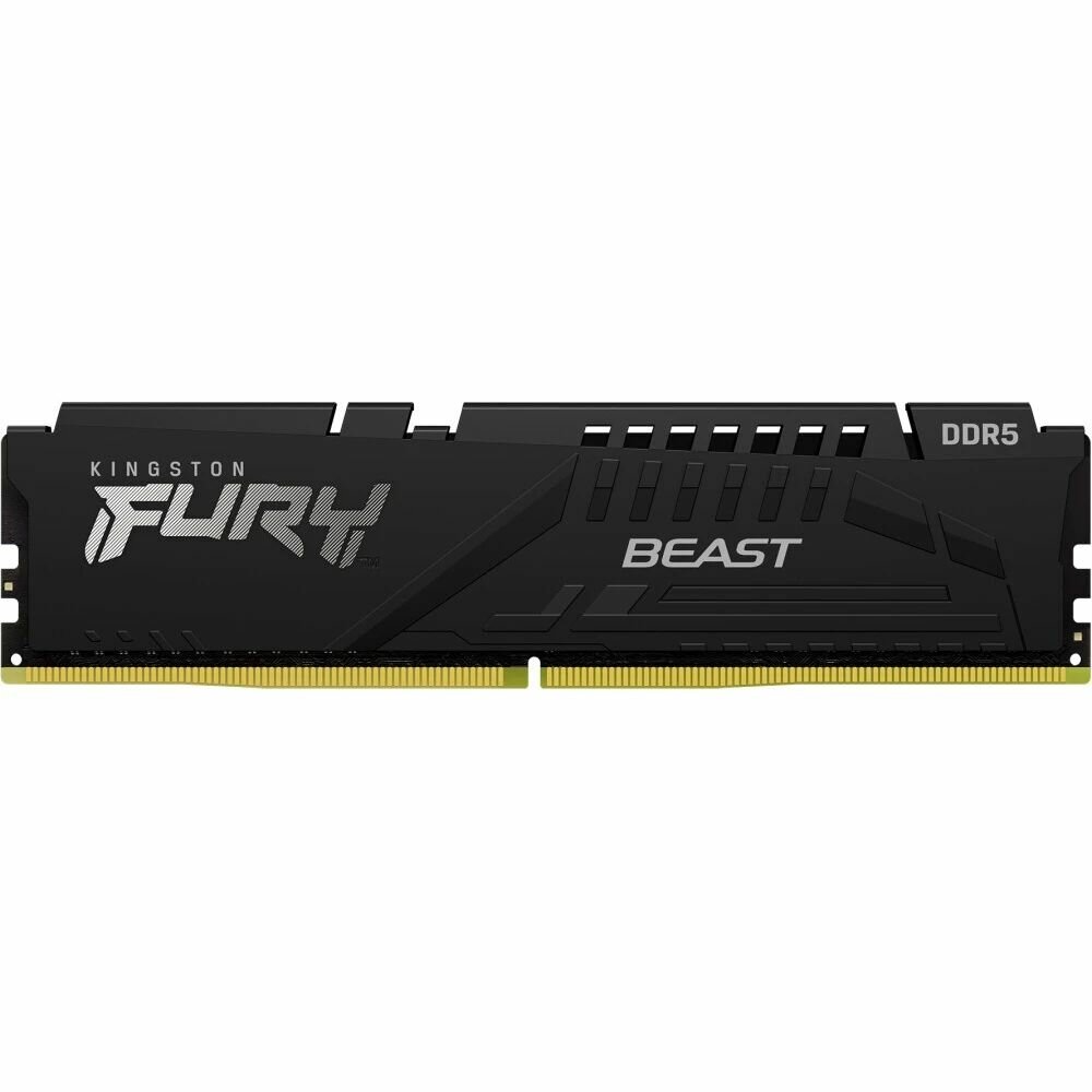 Оперативная память Kingston Fury Beast, DDR5, 32GB (1x32 GB), 6000 MHz, CL36, DIMM, радиатор, черный