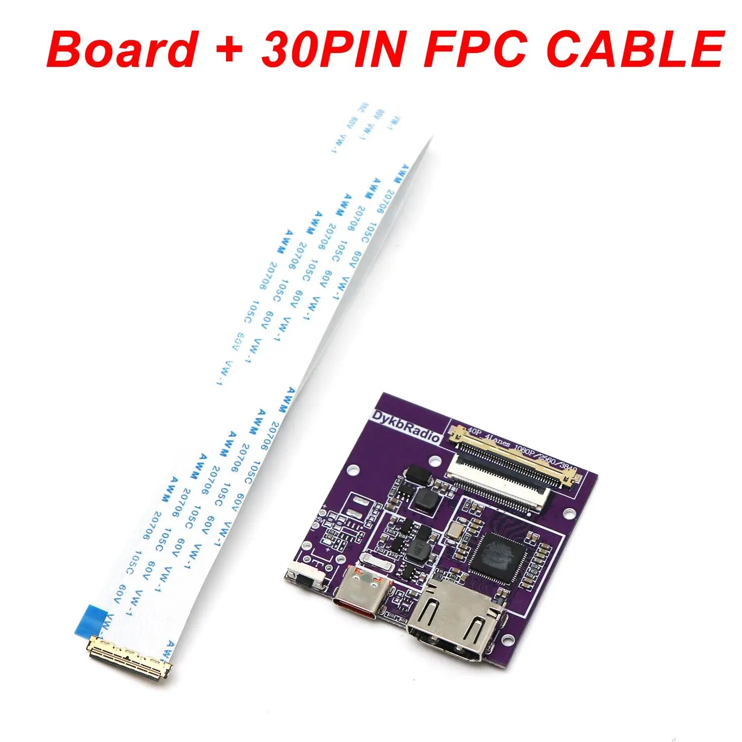 ДykbRadio адаптер HDMI на eDP 30PIN/40PIN Board W 30PIN CABLE