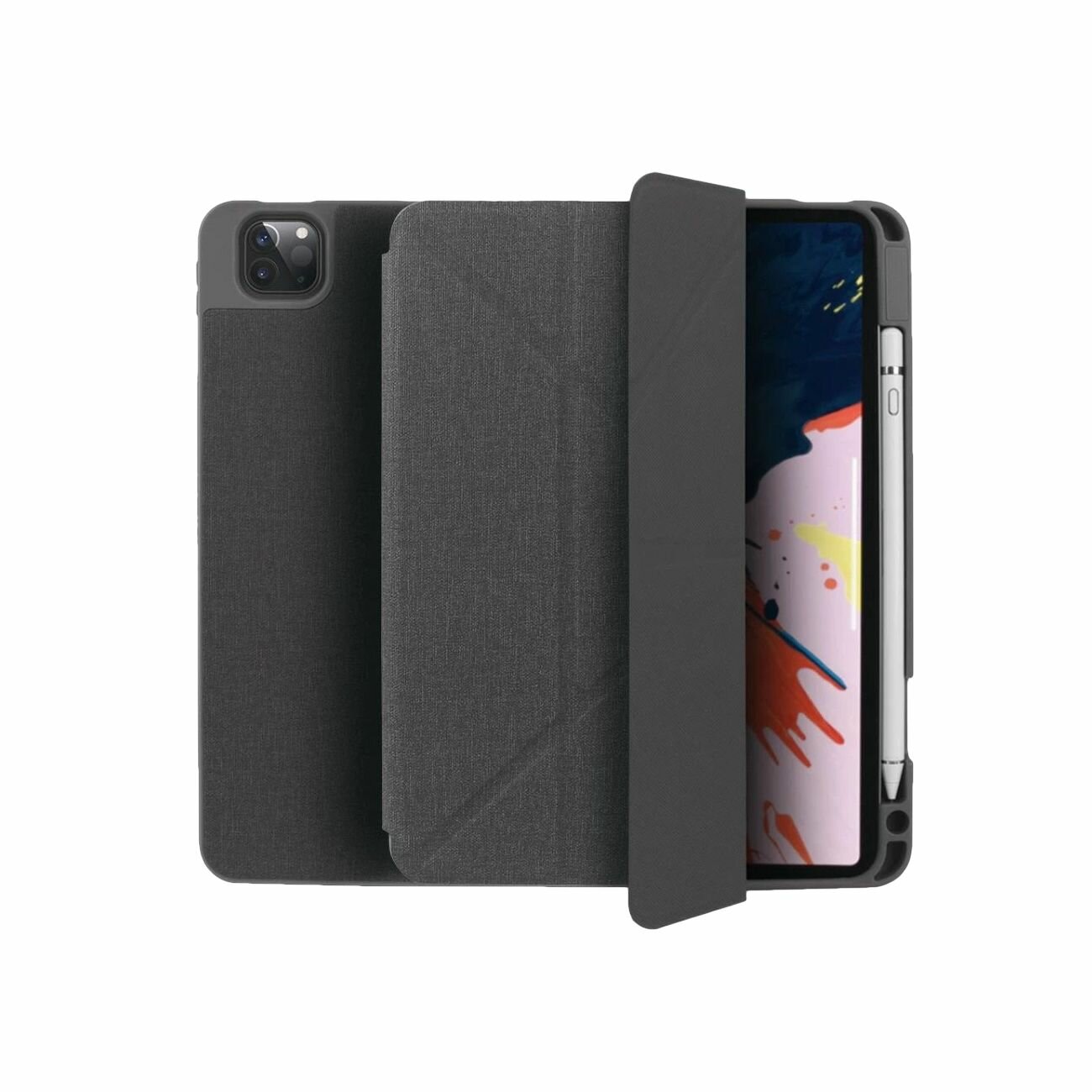 Чехол G-Case для iPad mini 6 / 7 с держателем для Apple Pencil Y-сложение + Camera Fold черный Denim Classic Plus