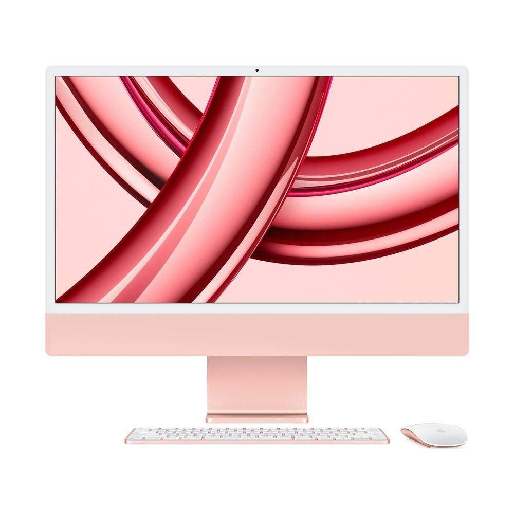 Моноблок Apple iMac A2873 24 4.5K M3 8 core (4) 8Gb SSD512Gb 10 core GPU macOS WiFi BT 143W клавиатура мышь Cam розовый 4480x2520