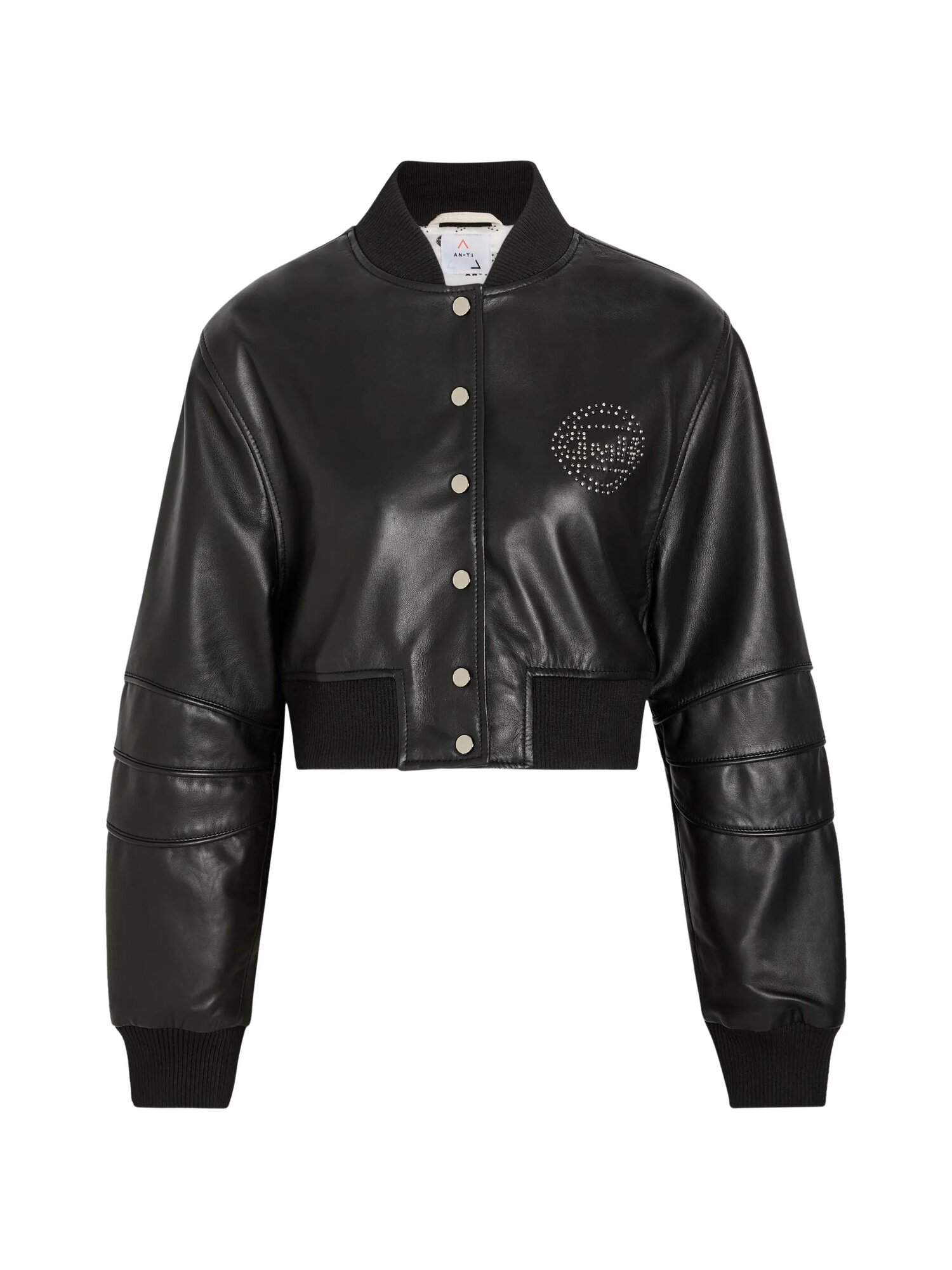 Куртка Queen crystal-embellished leather bomber jacket