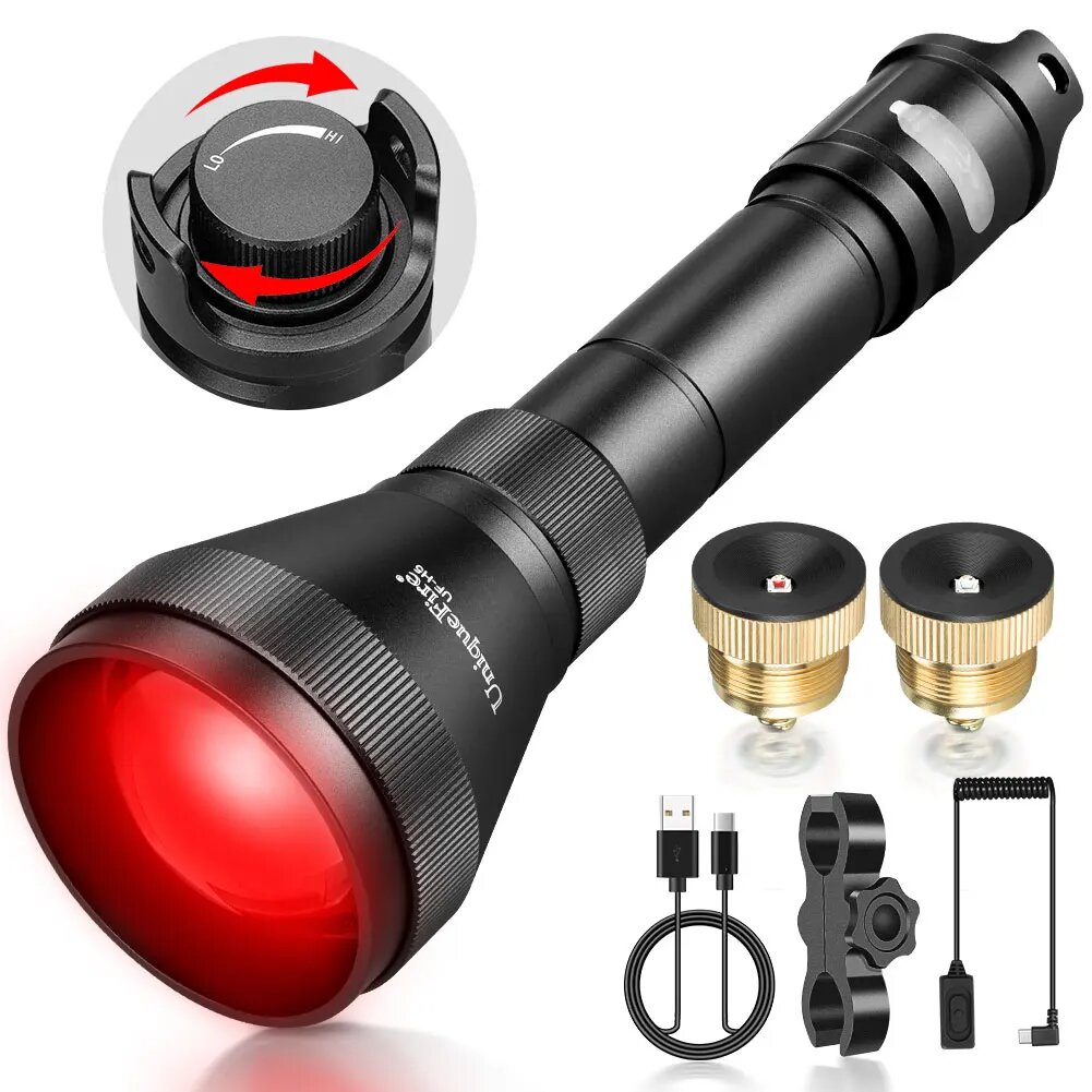 UniqueFire H5 красный светодиодный фонарик Red Light Set, With 21700 Battery