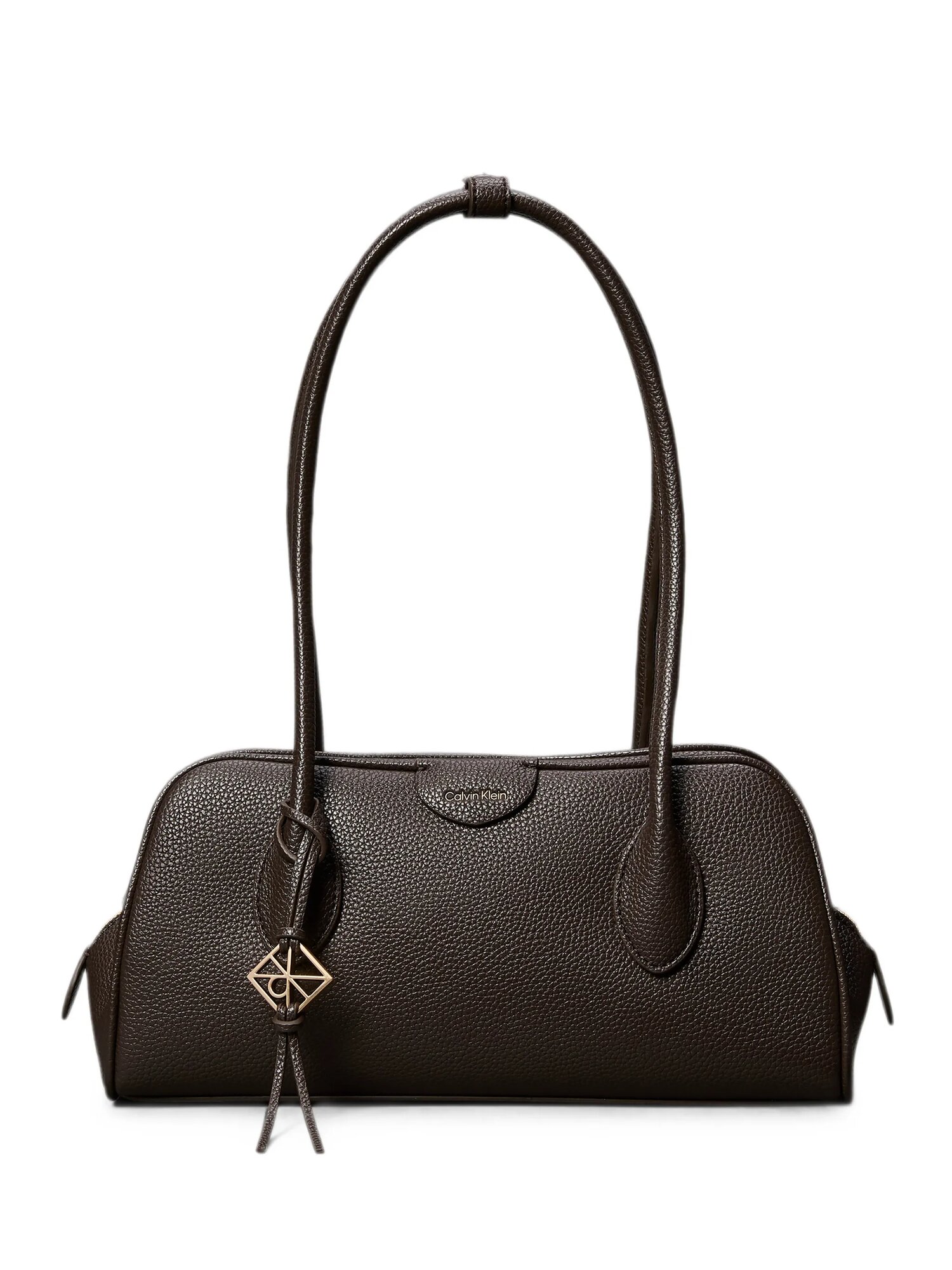 Сумка Grained-leather logo-charm shoulder bag