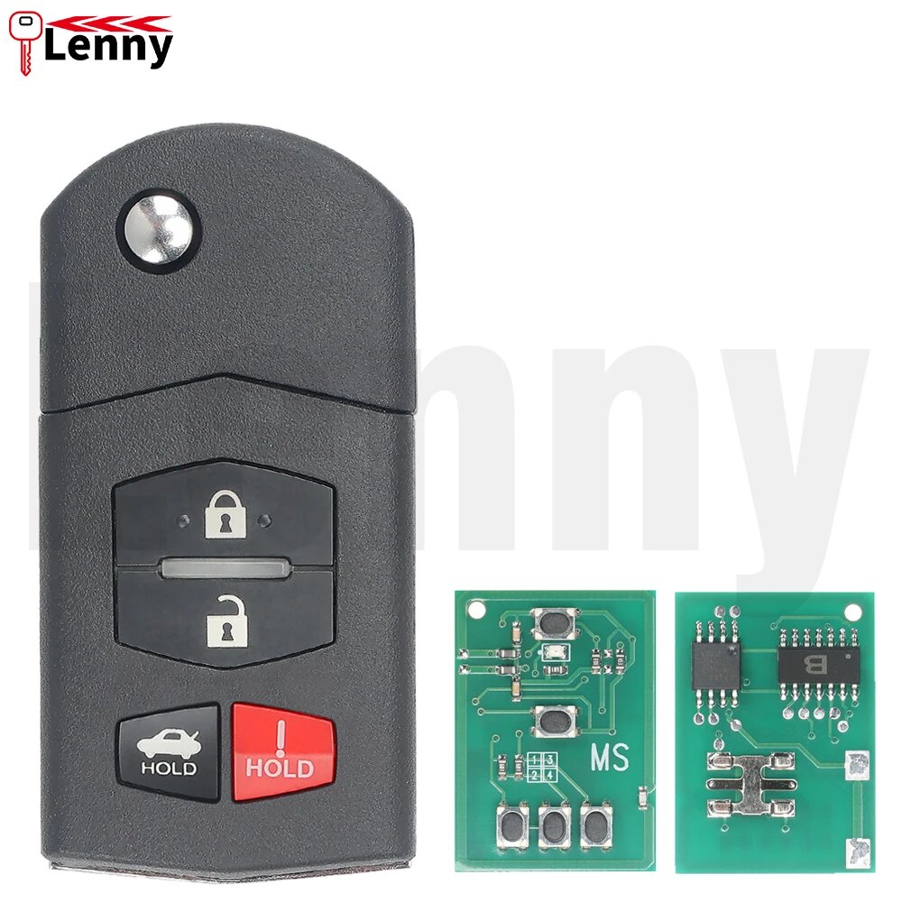 Смарт-ключ Lenny 4 кнопки Mazda 2, 3, 5, 6, Цвет: OUCG80-335A-A