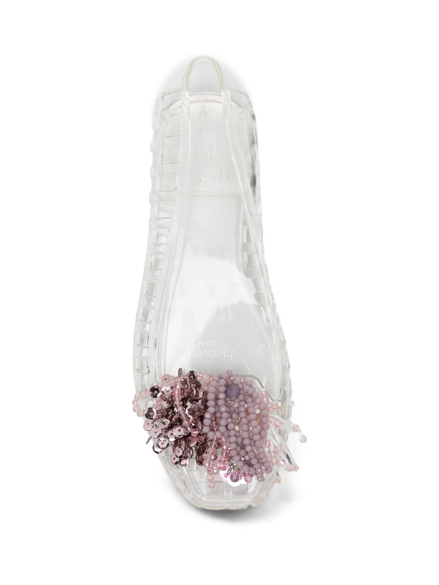Туфли Heavenly Jelly Bead-embellished flat pumps, размер 37, бежевый/белый — фото 1