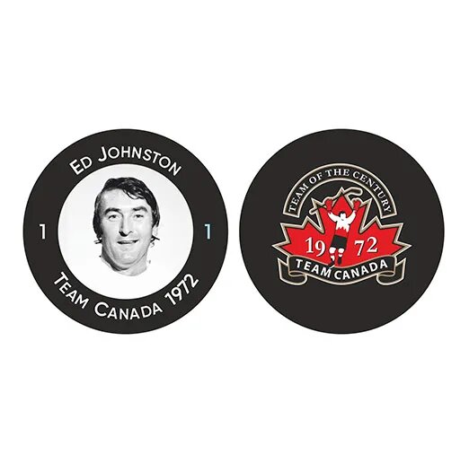 Rubena Шайба Team Canada-USSR 1972 JOHNSTON 2-ст.