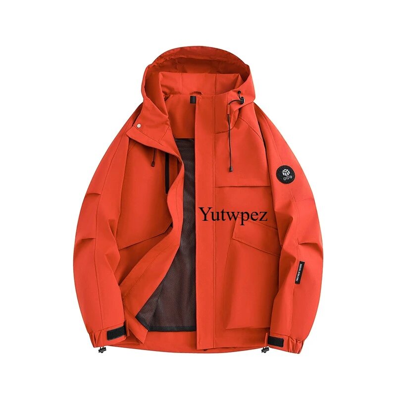 Yutwpez Водонепроницаемая ветрозащитная куртка для походов Красный, M, Red
