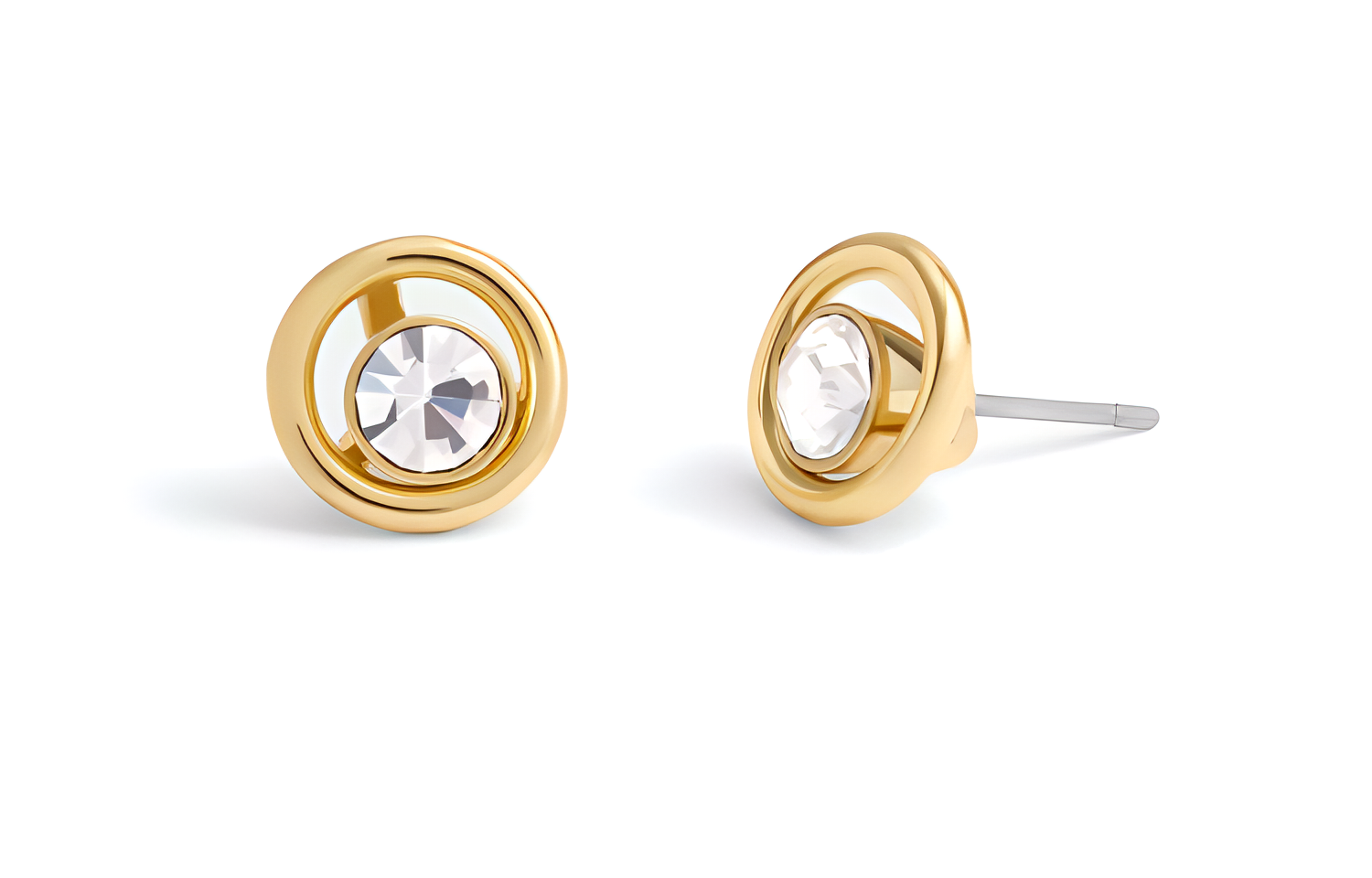 Серьги пусеты, Swarovski Zirconia