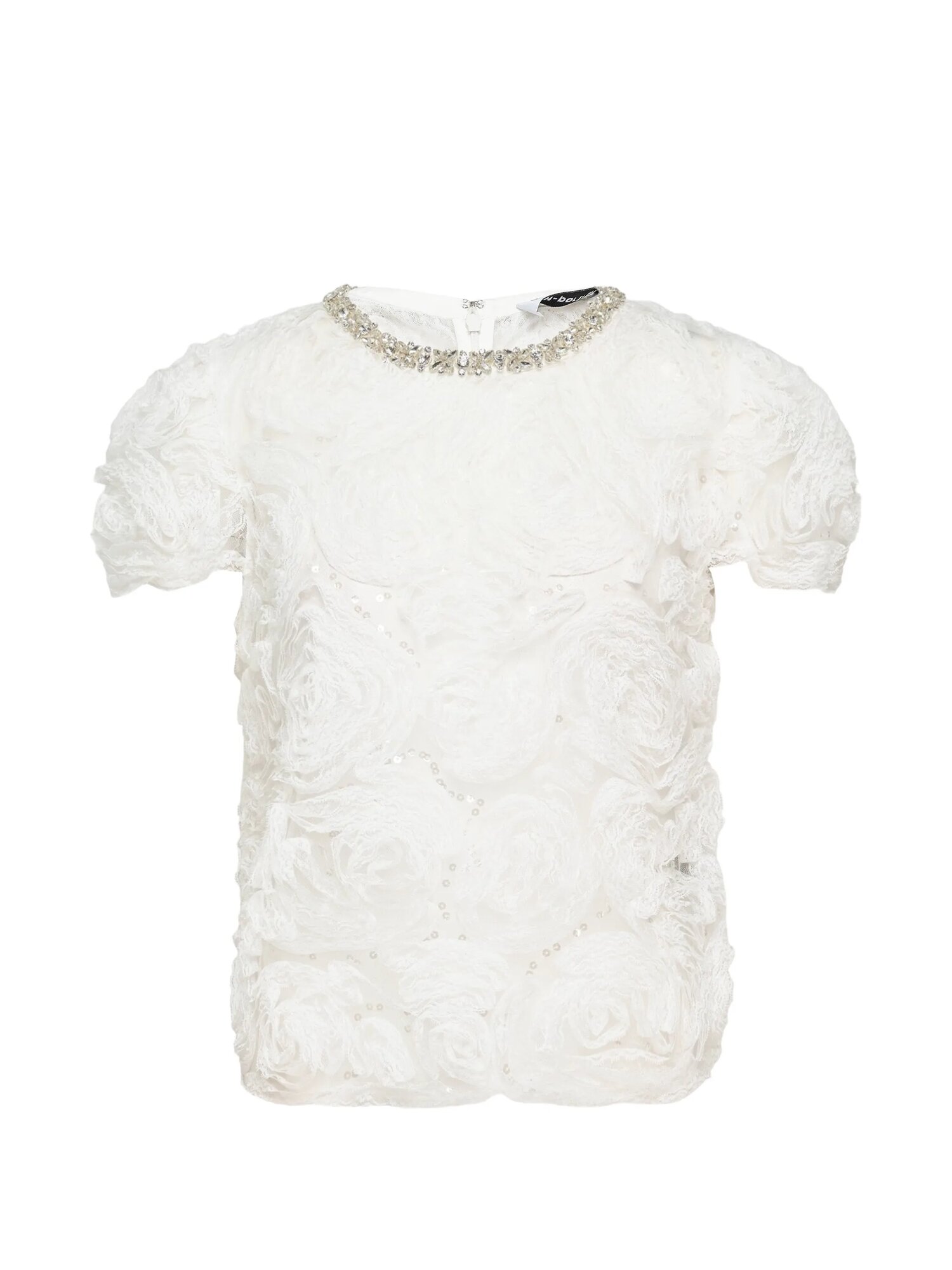 Топ Rosette-embellished sequined top