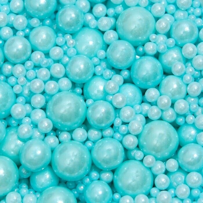 Посыпка кондитерская фирменная "Жемчужинки" 50 г голубая (синяя)