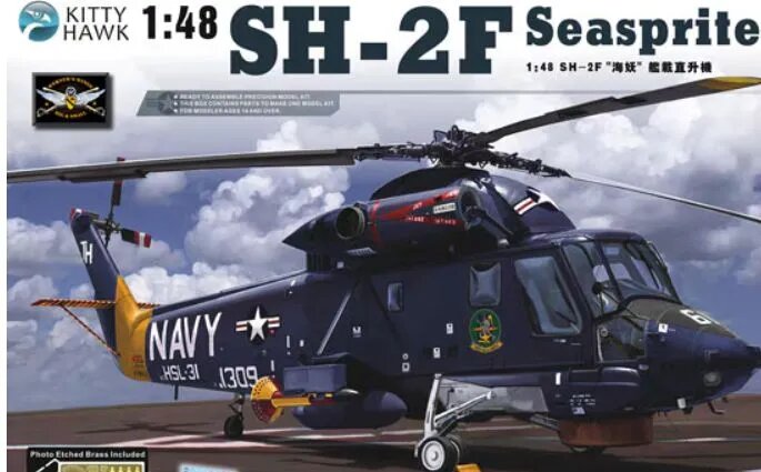 Kitty Hawk 80122 1/48 SH-2F Seasprite Новый Вертолеты Пластиковая модель