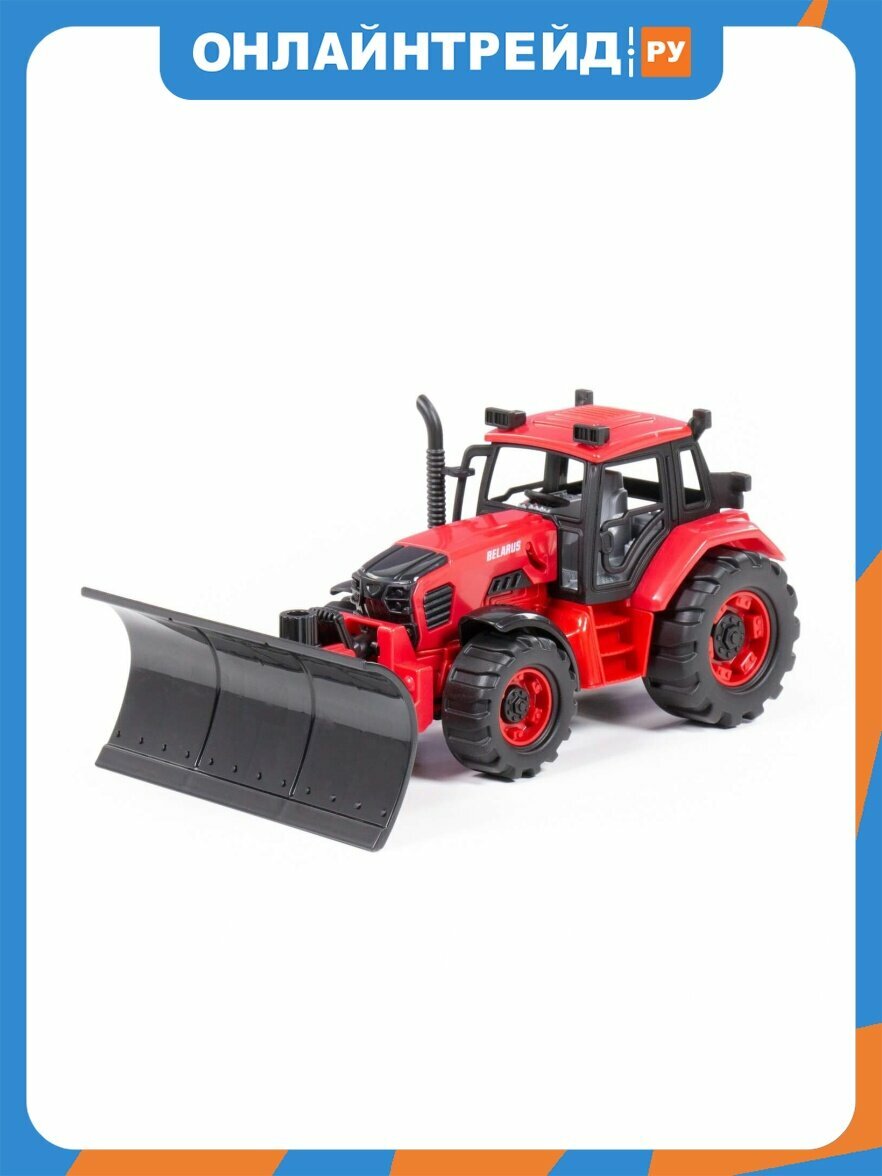 Игрушка инерционная Полесье 91895 Трактор BELARUS с отвалом