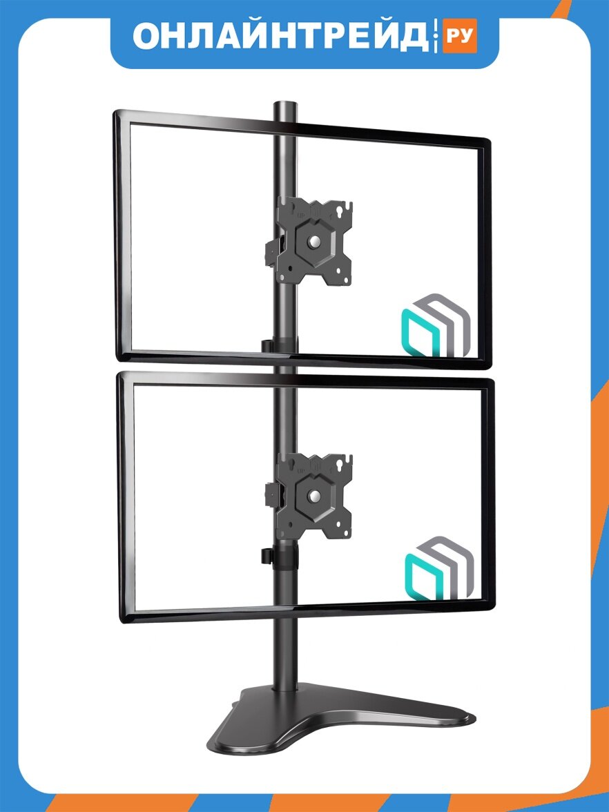 Кронштейн Onkron D208FS для двух LCD телевизоров и мониторов 13"-34", черный