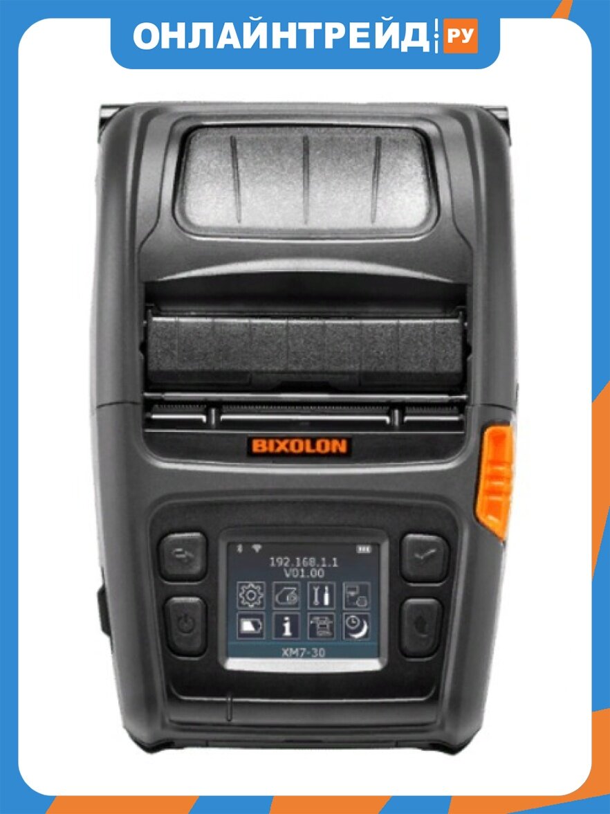 Мобильный принтер этикеток Bixolon / XM7-30, 3" DT Mobile Printer, 203 dpi, Serial, USB, Bluetooth, iOS compa