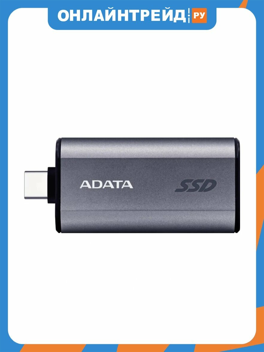 Внешний SSD диск Adata 500Gb SC750 USB 3.2 Gen 2 Type-C 1050/1000 MB/s серый (SC750-500G-CCBK)